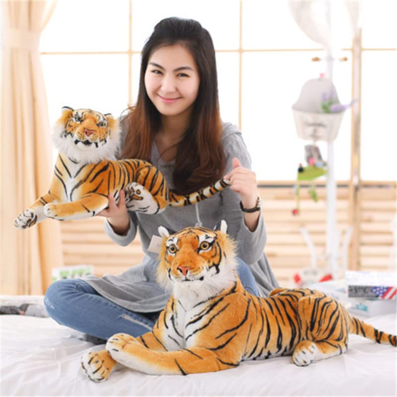 HCSXMY Realistic Soft Stuffed Animals Plush Toy Tiger for Kids Gifts (Tail Measurement Not Included) (17.5inch/45cm)