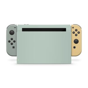 Tacky Design Retro Skin Compatible with Nintendo Switch Skin Wrap Cover, Green Colorwave Blocking for Nintendo Switch Stickers, Premium Vinyl 3M Full Wrap Decal.