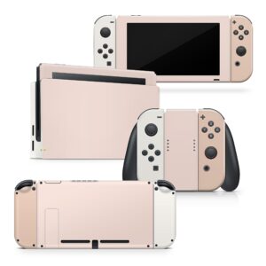 tacky design retro skin compatible with nintendo switch skin wrap cover, cream color blocking for nintendo switch stickers, premium vinyl 3m full wrap decal, compatible with joy-con, console, dock.