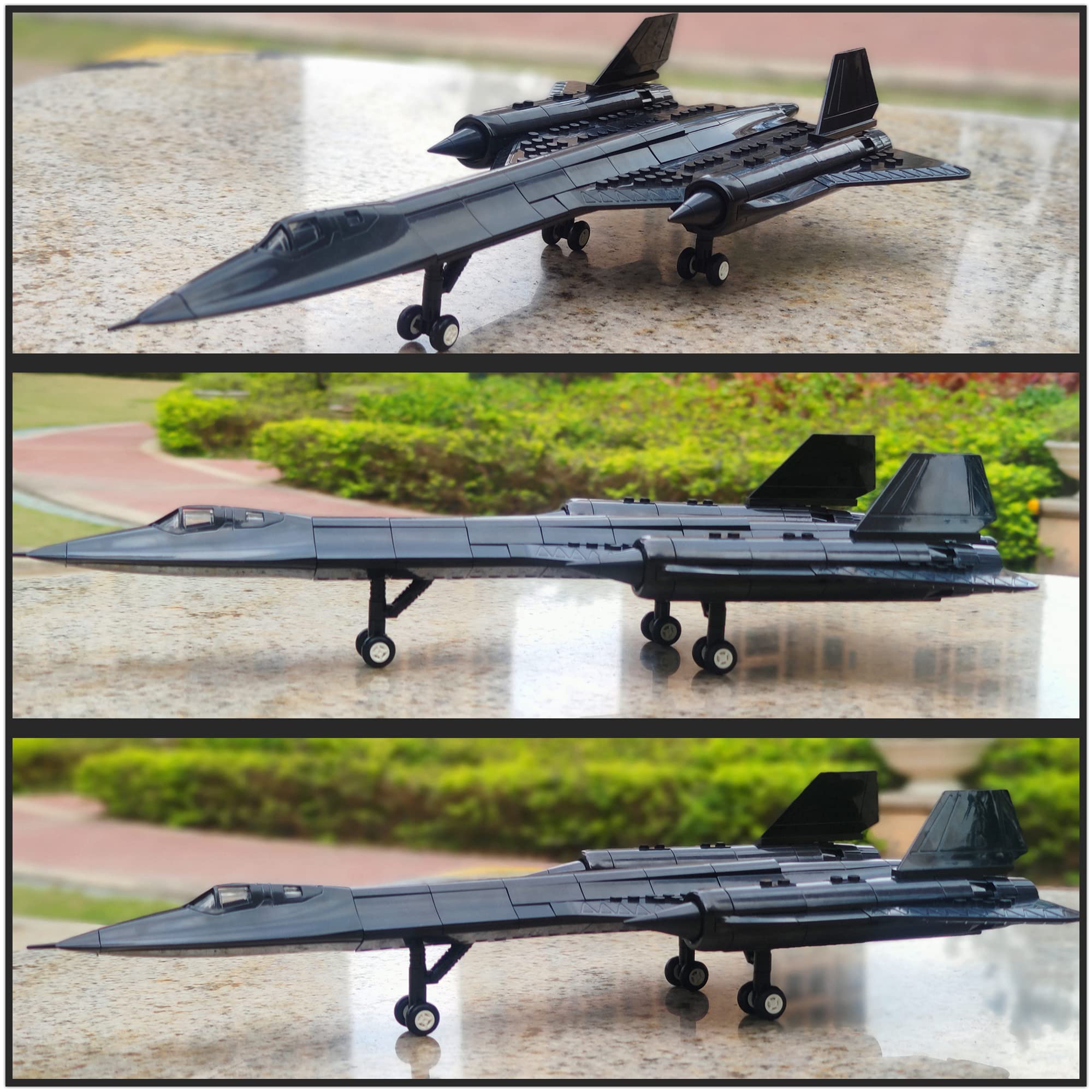 Gonli Stem Army Toys US Air Force SR-71 Reconnaissance Aircraft Building Blocks Sets for Boys Fighter Jet Building Toys Gifts for Kids(183pieces)