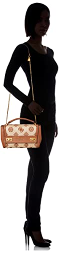 GUESS Katey Flap Shoulder Bag Natural/Cognac One Size