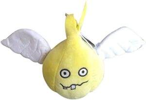 cnrplat pvz garlic plush pvz game yellow cute stuffed animals figure toy for birthday, hallowen zombies valentinas, christmas, super gift toy for boys, girls (garlic plush 8'')