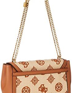 GUESS Katey Flap Shoulder Bag Natural/Cognac One Size