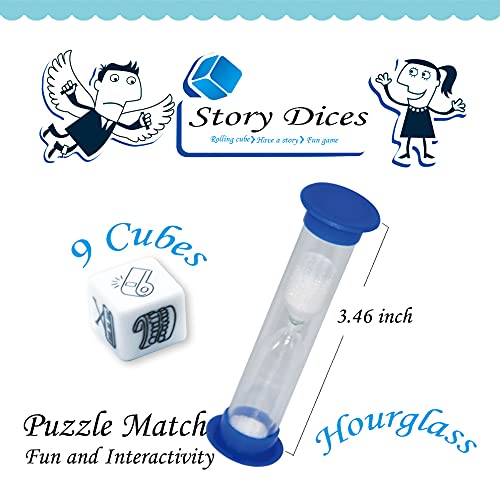 HCDIM Happy Story Dice 9 Story Cubes Game to Create Stories Creativity Hub he Voyages - A Happy Trip Telling and Oral Language Dice 54 Images Unlimited Stories Combination Iconic Storytelling Game