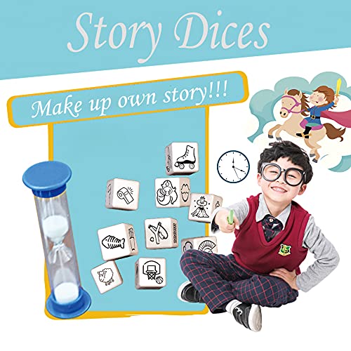 HCDIM Happy Story Dice 9 Story Cubes Game to Create Stories Creativity Hub he Voyages - A Happy Trip Telling and Oral Language Dice 54 Images Unlimited Stories Combination Iconic Storytelling Game