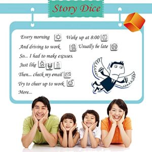 HCDIM Happy Story Dice 9 Story Cubes Game to Create Stories Creativity Hub he Voyages - A Happy Trip Telling and Oral Language Dice 54 Images Unlimited Stories Combination Iconic Storytelling Game