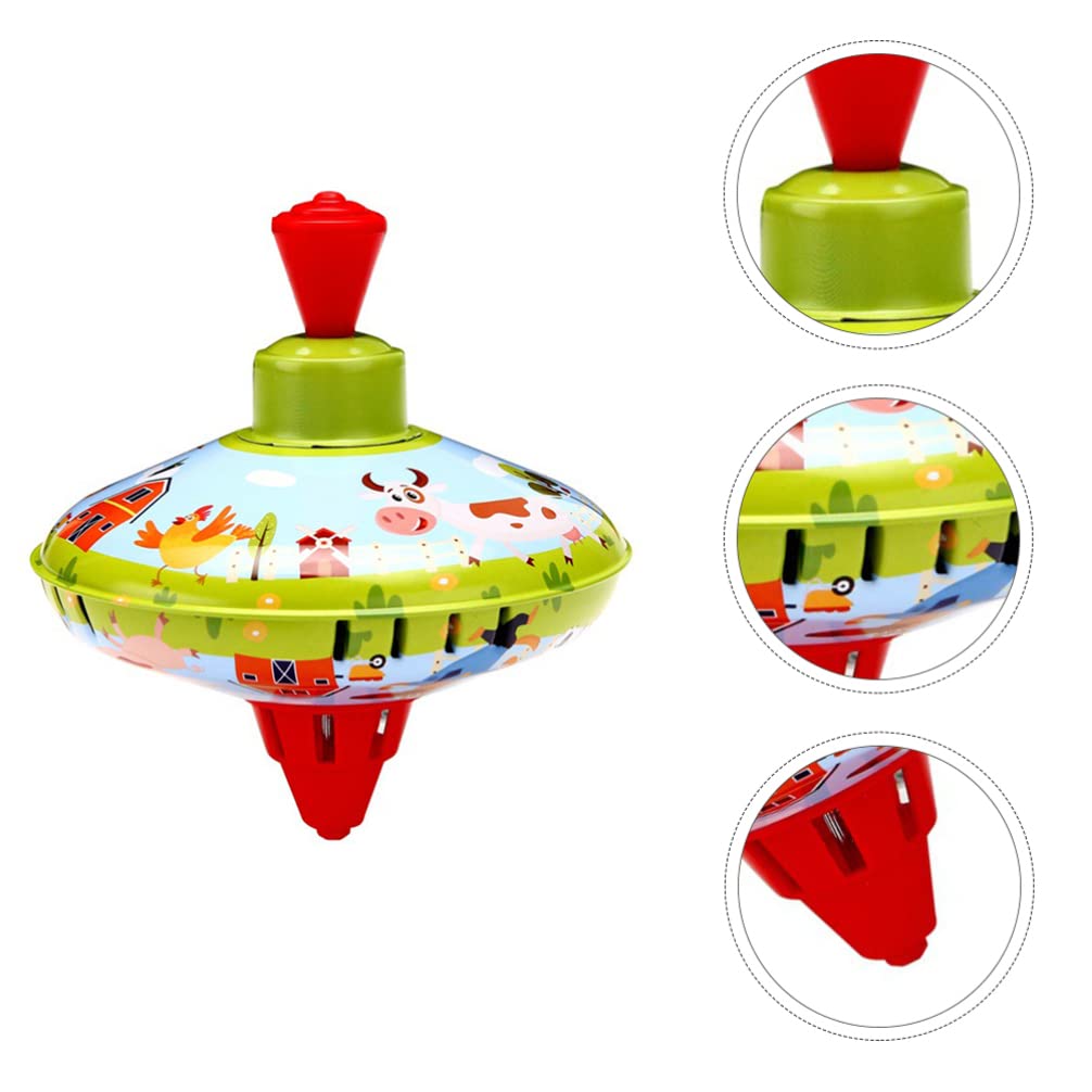 1pcs Toddler Traditional Spin Tops Traditional Iron Spinning Tops Toys for Girl Boy Educational Kindergarten Toys Party Favors