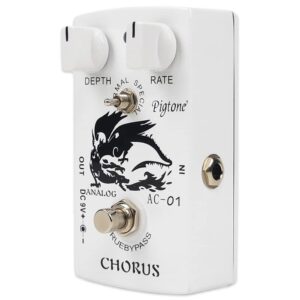 pigtone pp-25 chorus guitar effect pedal true bypass dc 9v analog