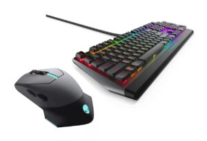 best notebooks new genuine mechanical low-profile rgb keyboard aw510k with aw610m wired/wireless gaming mouse for aurora r11 r10 area 51m r2 m17 r3 plus notebook pen light dark side of the moon