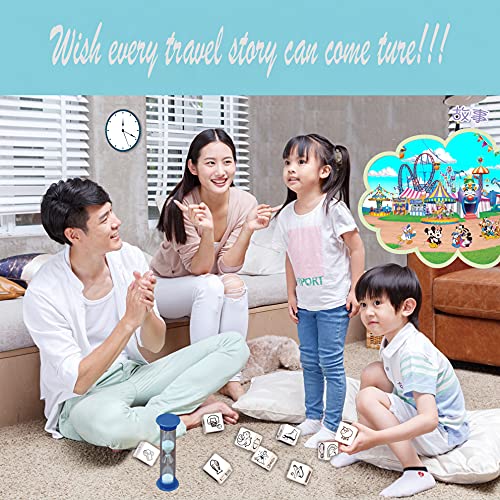 HCDIM Happy Story Dice 9 Story Cubes Game to Create Stories Creativity Hub he Voyages - A Happy Trip Telling and Oral Language Dice 54 Images Unlimited Stories Combination Iconic Storytelling Game