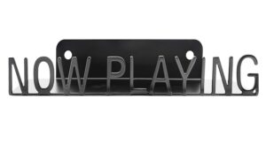 ahomiwow metal now playing vinyl record stand wall mount album player display lp shelf black modern vintage vinyl record display organization for music lovers record player accessory