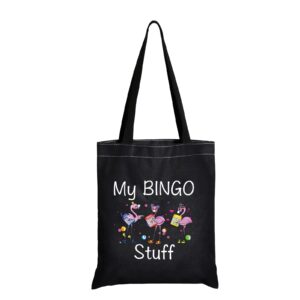 jxgzso funny bingo lover gift gambling gift my bingo stuff lucky bingo shoulder bag bingo money pouch bag bingo player gift (my bingo stuff shoulder bag black)