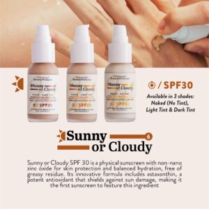 Sunny Or Cloudy 30 SPF Mineral Sunscreen - Non-Nano Zinc Oxide - UVA/UVB Protection (Dark)