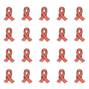 orange ribbon awareness pin 20 pcs leukemia kidney cancer multiple sclerosis & gun violence awareness products hope enamel lapel brooch