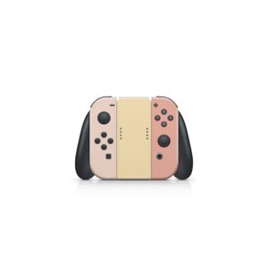 Tacky Design Solid Color Skin Compatible with Nintendo Switch Skin Wrap Cover, Brown Colorwave Blocking for Nintendo Switch Stickers, Premium Vinyl 3M Full Wrap Decal.