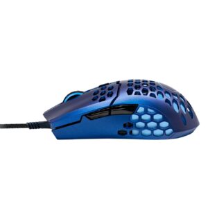 Cooler Master MM711 Blue Steel Limited Edition Gaming Mouse with Lightweight Honeycomb Shell, Ultraweave Cable, 16000 DPI Optical Sensor, and RGB Accents