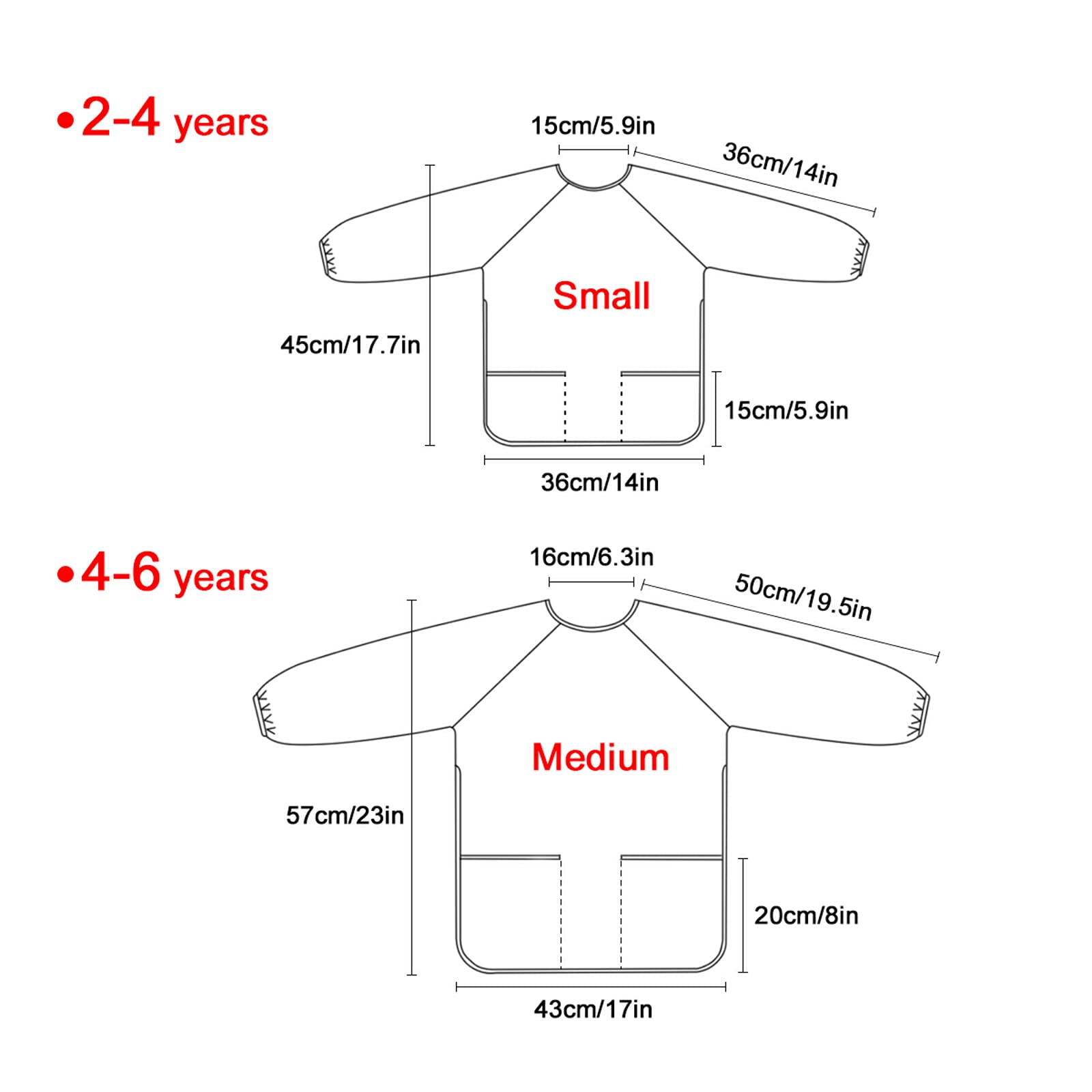 Bolaz Painting Smocks for Kids 2-4 Art Smocks Eating with Pockets Childish Truck Excavator Waterproof Long Sleeve Toddler Infant Children Apron