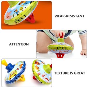 1pcs Toddler Traditional Spin Tops Traditional Iron Spinning Tops Toys for Girl Boy Educational Kindergarten Toys Party Favors