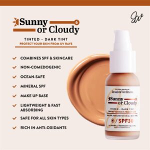 Sunny Or Cloudy 30 SPF Mineral Sunscreen - Non-Nano Zinc Oxide - UVA/UVB Protection (Dark)