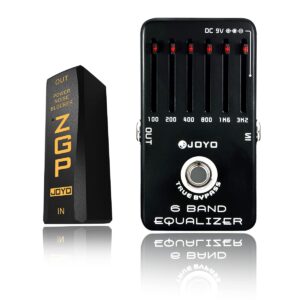 joyo jf-11 6-band eq pedal bundle with jp-06 noise blocker pedal power supply