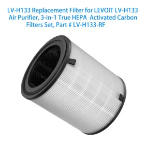 LV-H133 Replacement Filter for LEVOIT LV-H133 Air Purifier, 3 in 1, H13 True HEPA with High efficiency Activated Carbon and Pre-Filter