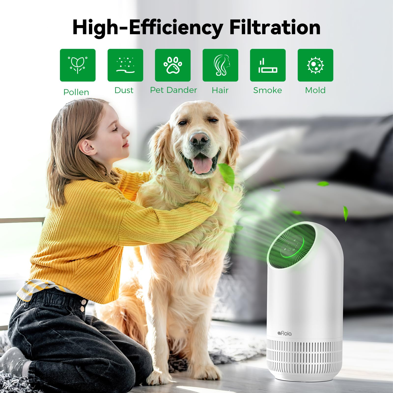 Afloia Washable & Removable Pet Replacement Filter for Fillo/Fillo With Essential Oil Diffuser/Allo/Halo Air Purifiers