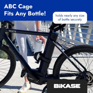 ABC by BiKASE - Any Bottle Cage, Bike Water Bottle Holder - Fits Any Bottle, Container, Speaker, Bicycle Bottle Holder for Frame or Handlebar (with Mounting Strap)