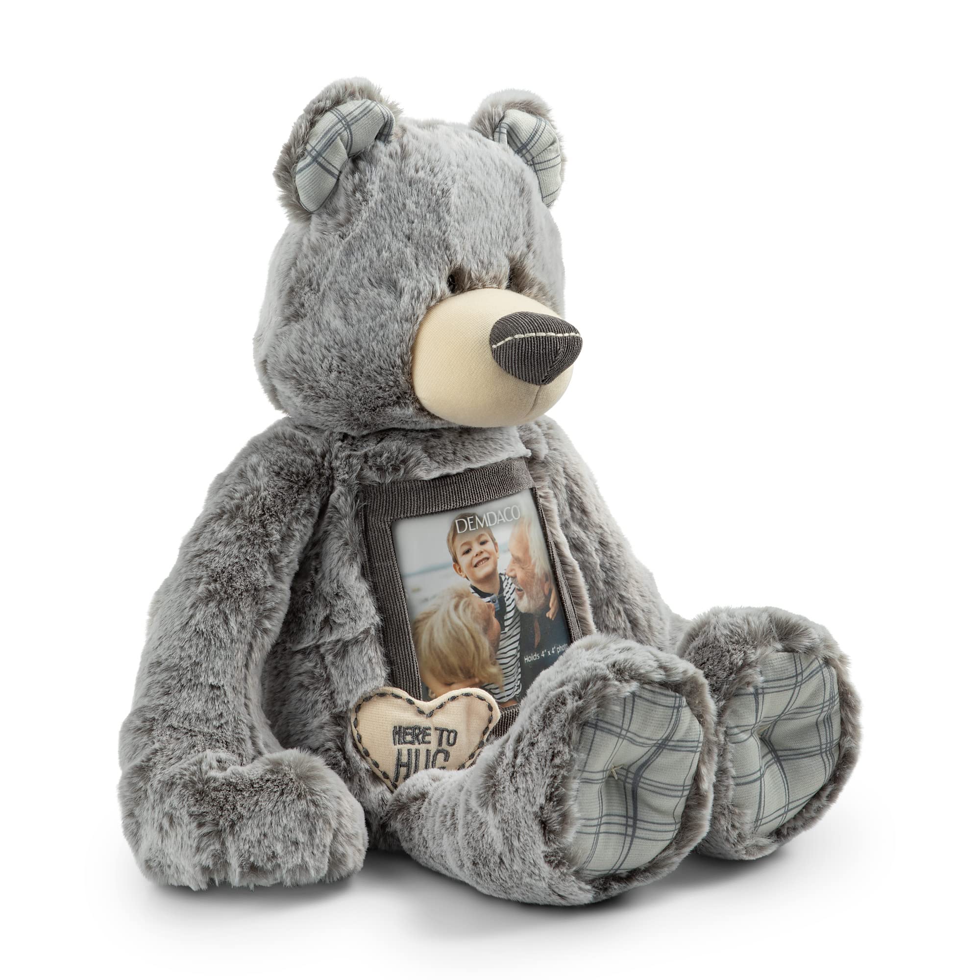 DEMDACO Here to Hug 12 Inch Grey and Brown Polyester Remembrance Plush Stuffed Animal