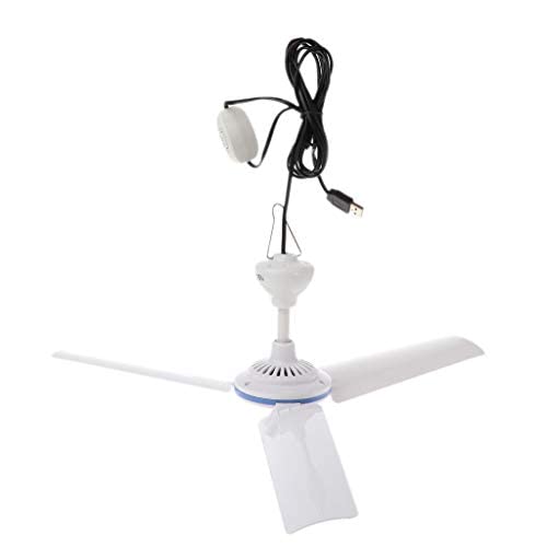 5V USB 19.7” Portable Ceiling Fan EXDOLL Mini USB Hanging Camping Tent Fans for Outdoor Gazebo Battery Powered Silent Design