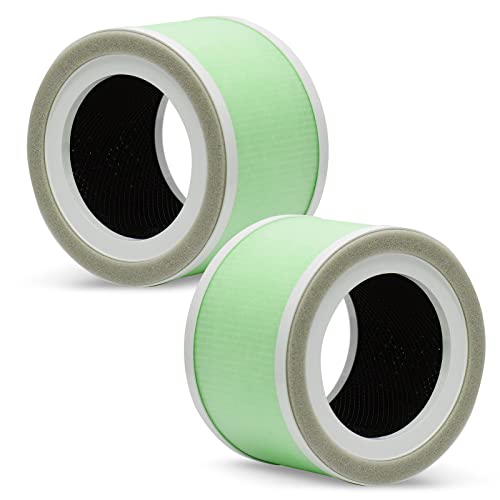 Keedal [Upgraded] Vista 200-RF Compatible with Air Purifier LEVOIT Vista 200, Replacement Filter w/ H13 True HEPA, Green 2-Pack