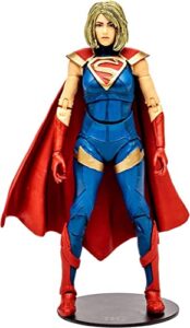 mcfarlane dc direct - injustice 2 - page punchers - 7" supergirl figure with comic