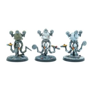 Modiphius Entertainment: Fallout: Wasteland Warfare | Robots: Mister Handy Pack - 3 Figures, Unpainted 32mm Multi-Part Resin Miniatures & Bases, RPG