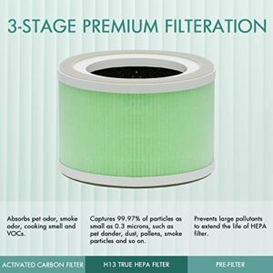 Keedal [Upgraded] Vista 200-RF Compatible with Air Purifier LEVOIT Vista 200, Replacement Filter w/ H13 True HEPA, Green 2-Pack