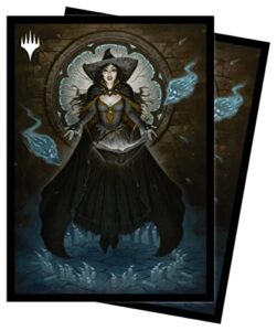 ultra pro - magic: the gathering battle for baldur's gate, commander legend 100ct card sleeves (tasha, the witch queen) - protect your collectible trading cards with chromafushion technology