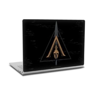 head case designs officially licensed assassin's creed crest & broken spear odyssey artwork vinyl sticker skin decal cover compatible with microsoft surface book 2