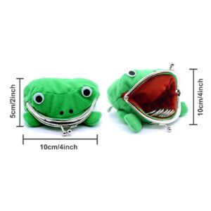 Kcikn Anime Cosplay Plush Purses, Cartoon Animal Frog Coin Purses Coin Pouch Key Credit Card Holder Novelty Toy School Prize Present for Kids Boys Girls