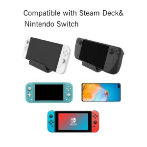 Stand Base Compatible with Valve Steam Deck Console Accessories for Nintendo Switch Handheld Video Game PC Gaming Holder Stand - Black