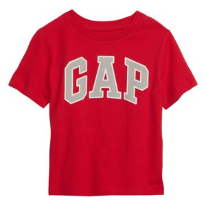 GAP Baby Boys Short Sleeve Logo T-Shirt T Shirt, Red Wagon, 4T US