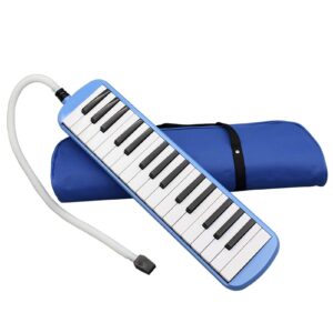 mibee 32 piano keys melodica musical instrument for music lovers beginners gift with carrying bag (blue) 20220318 0