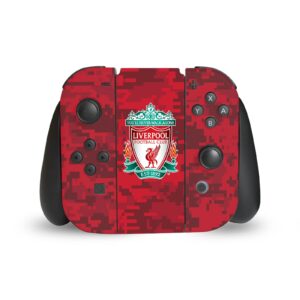 head case designs officially licensed liverpool football club crest red camouflage art vinyl sticker gaming skin decal cover compatible with nintendo switch joy-con controller