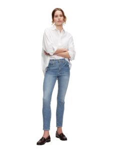 gap womens high rise skinny fit jeans, light indigo 6, 34 regular us