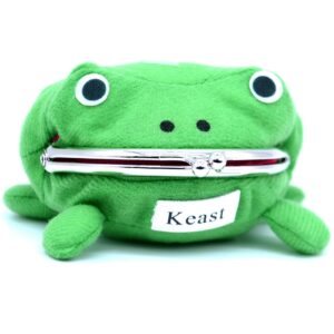 Kcikn Anime Cosplay Plush Purses, Cartoon Animal Frog Coin Purses Coin Pouch Key Credit Card Holder Novelty Toy School Prize Present for Kids Boys Girls