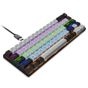 uino v800 68 key mechanical keyboard gaming usb wired led backlit axis gaming mechanical keyboard optical switches for desktop