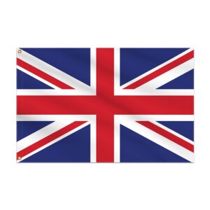 bannerbuzz knitted fabric uk flag with grommets international flags of the world with multiple sizes (9' w x 6' h)