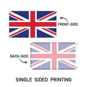 BannerBuzz Knitted Fabric UK FLAG with Grommets International Flags of the World with Multiple Sizes (9' W X 6' H)