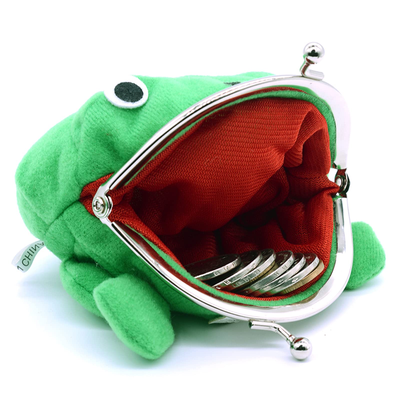 Kcikn Anime Cosplay Plush Purses, Cartoon Animal Frog Coin Purses Coin Pouch Key Credit Card Holder Novelty Toy School Prize Present for Kids Boys Girls