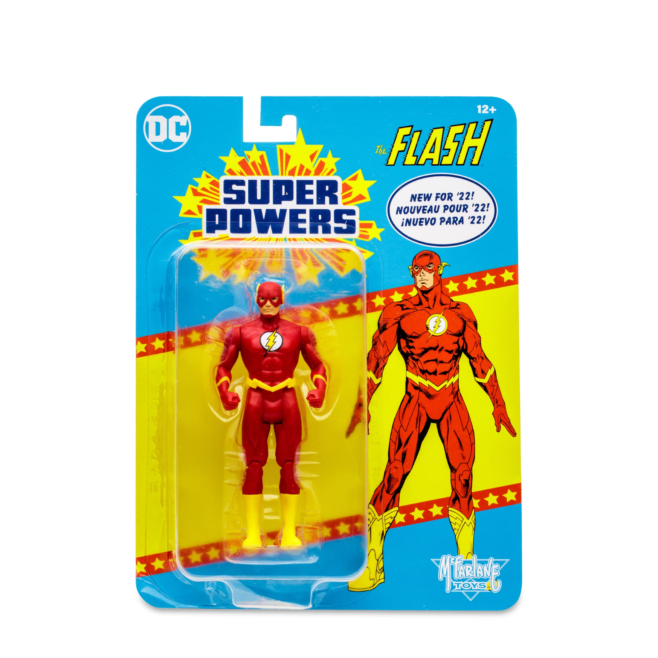 McFarlane Toys, DC Multiverse, 5-inch DC Rebirth Super Powers The Flash Action Figure with 5 Points of articulations, Collectible DC Retro 1980’s Super Powers Line Figure – Ages 12+