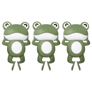 toyvian 3pcs wind up bath frogs for kids swimming frog clockwork toys floating bathtub toy kids water bathtime fun green