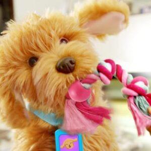 My Fuzzy Friend Moji Interactive Labradoodle - Plush Dog Toy for Boys and Girls, Loveable and Lifelike Companion Pet , Brown