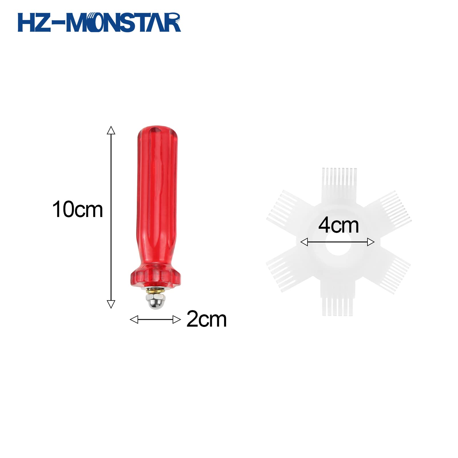 HZ-MONSTAR 4 Pcs Air Conditioner Condenser Fin Cleaning Brush, Coil Condenser Brush AC Fin Comb, Stainless Steel Air Refrigerator Fin Cleaner Whisk Brush Evaporator Radiator Repair Tool